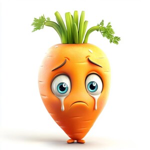 16 Vegetables Clipart, Watercolor Vegetable Clipart, Crying Vegetable ...