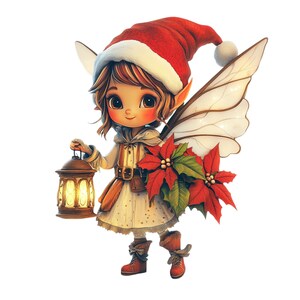 10 Cute Christmas Girl Clipart, Cute Doll Clipart,png,jpj, Watercolor ...
