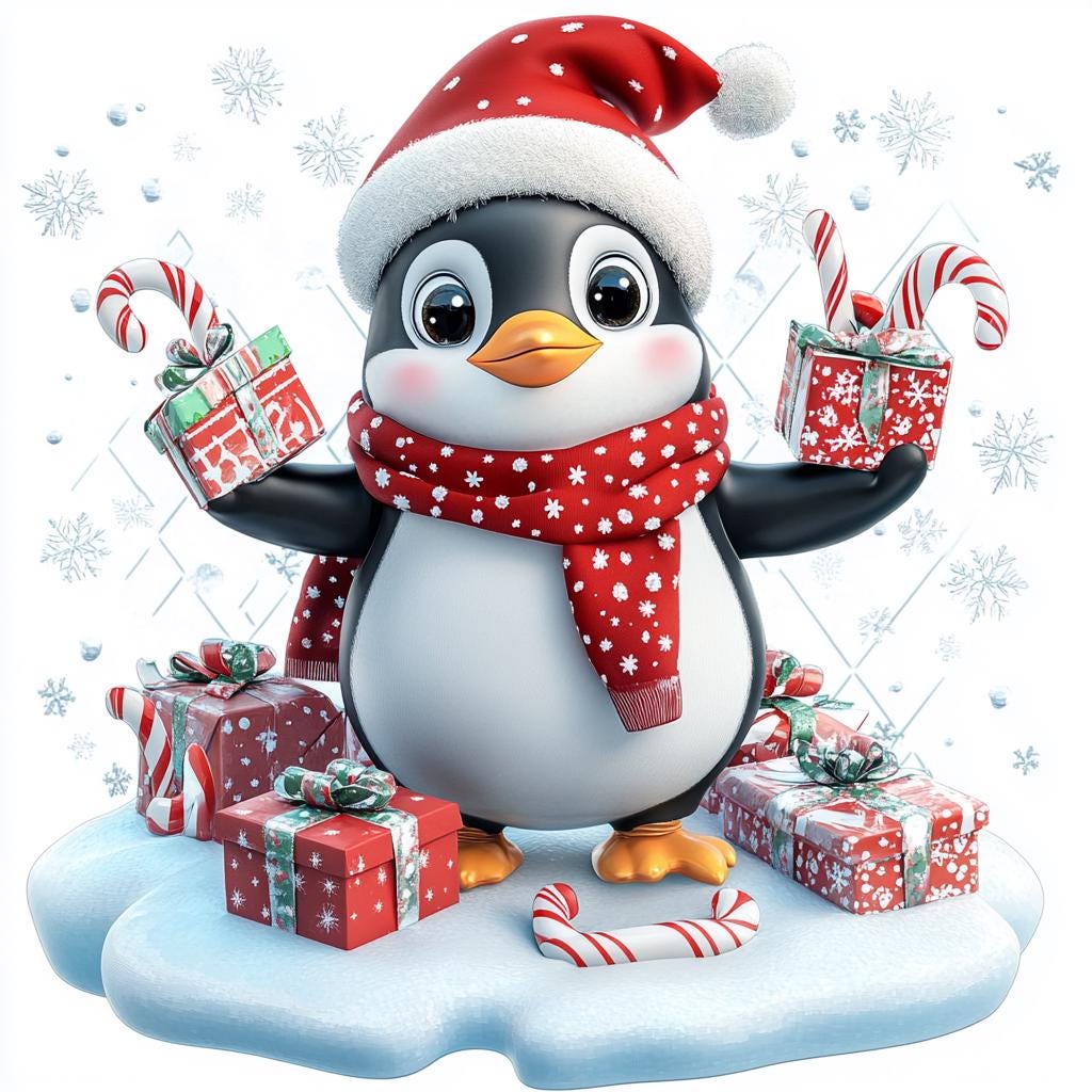 9 Winter Penguin Clipart PNG,JPG, Christmas Penguin Clipart,christmas ...