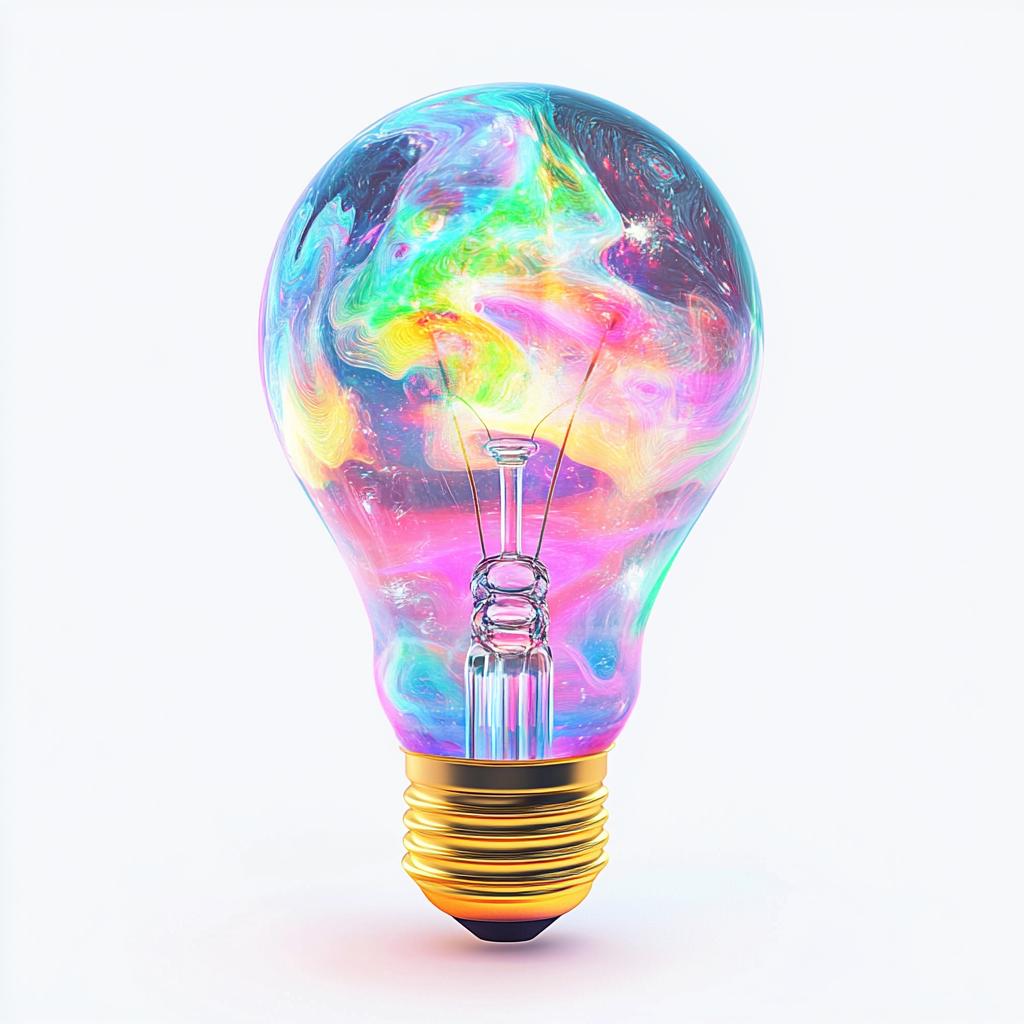 Watercolor Light Bulb Clipart: Colorful PNG Illustrations (digital File ...