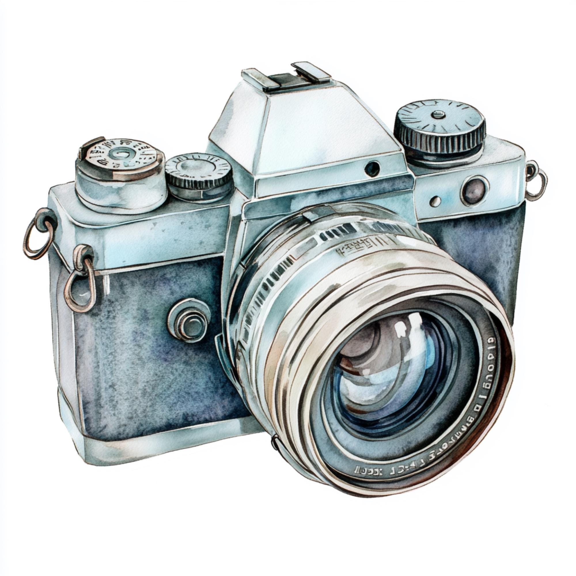 7 Watercolor Camera Clipart,bundle, Photography, Digital Download ...