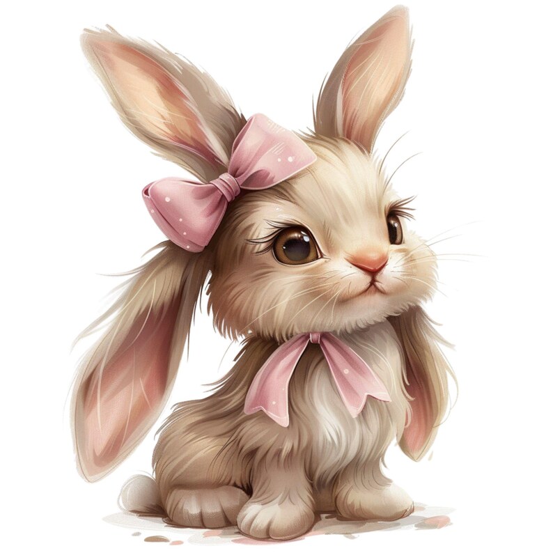8 Bunny Watercolor Clipart Bunny JPJ,PNG Bunny Clipart,baby Rabbit ...