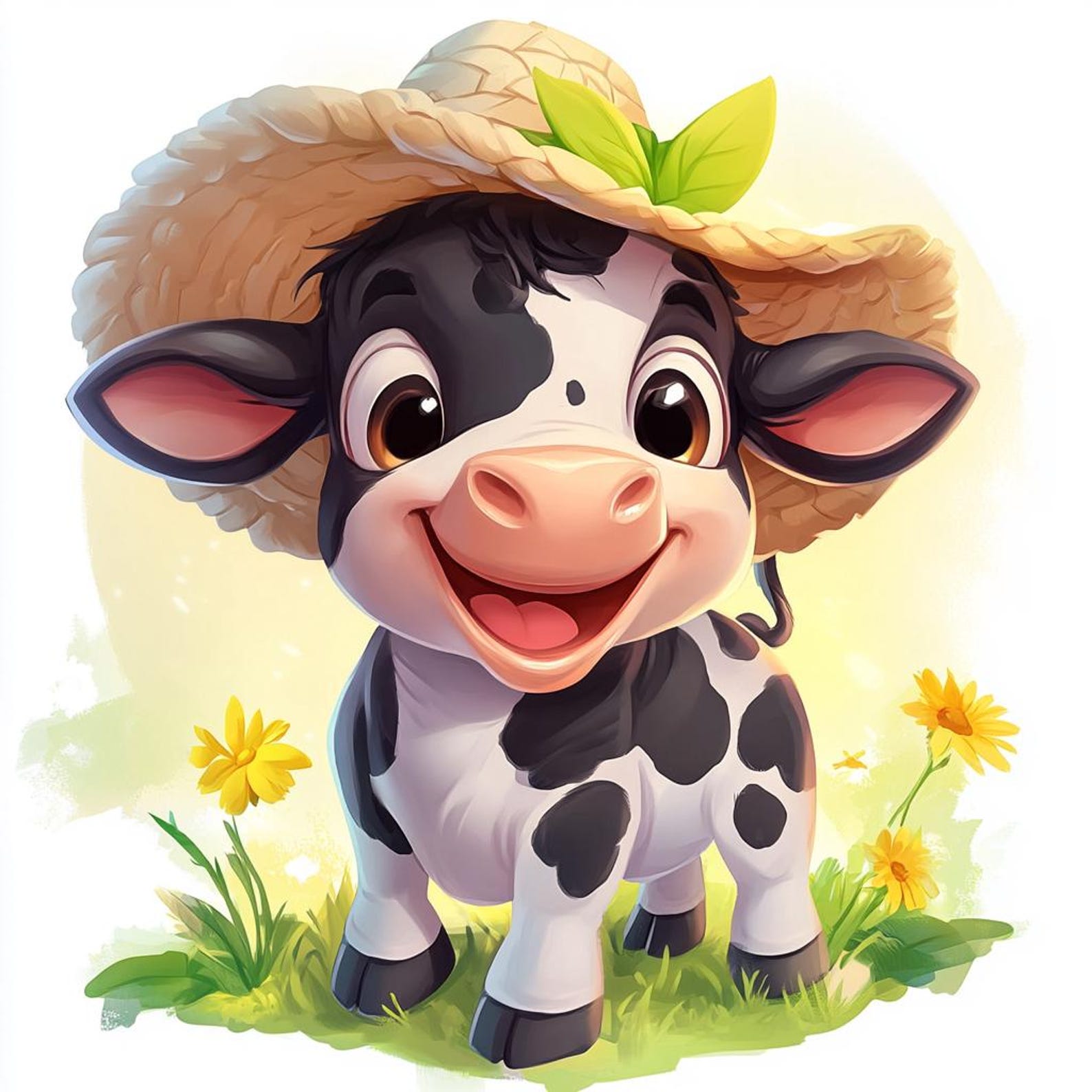 8 Cute Cow Clipart Bundle, Commercial Use PNG,JPJ Baby Cow Birthday ...
