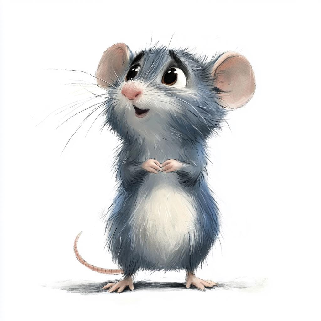 8 Cute Mouse Clipart Mice PNG,JPJ, Whimsical Mouse Sublimation Funny ...