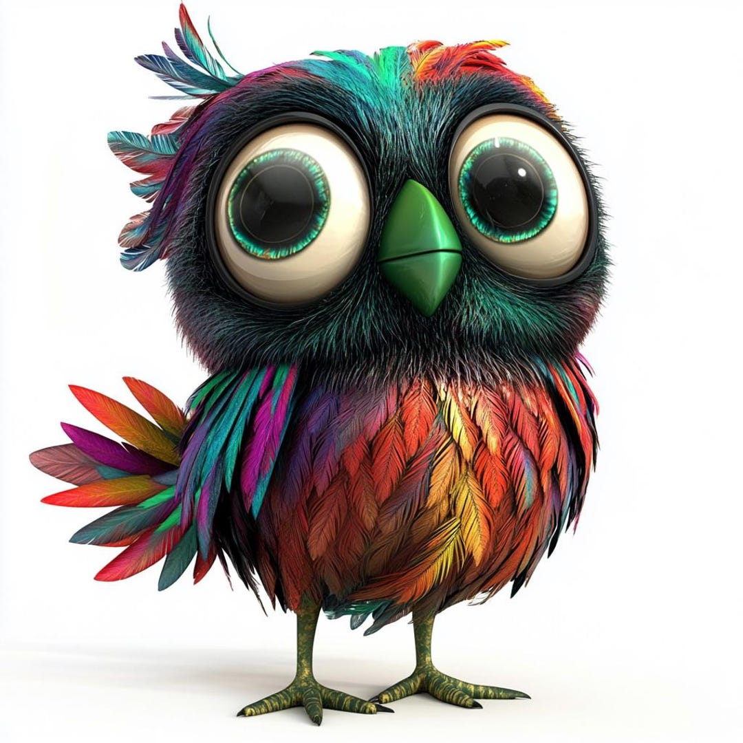Colorful Bird Clipart: Watercolor Neo-pop Style (PNG, JPG Digital Files ...