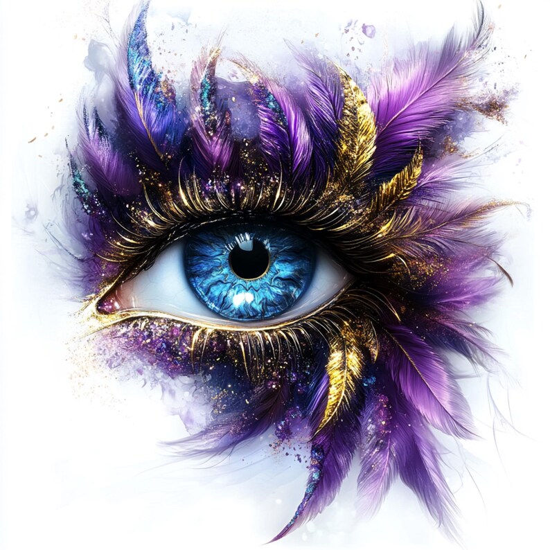 Colorful Eye Clipart: Abstract Illustration Art (PNG Digital Prints) - Etsy