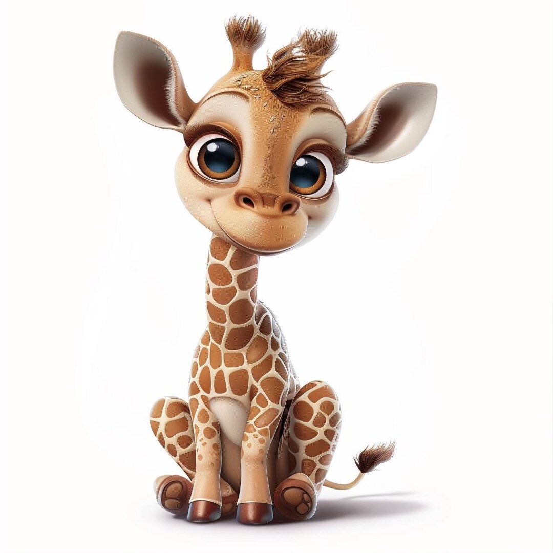 13 Watercolor Cute Giraffes Clipart,high-quality Jpg,cute Baby Giraffe ...