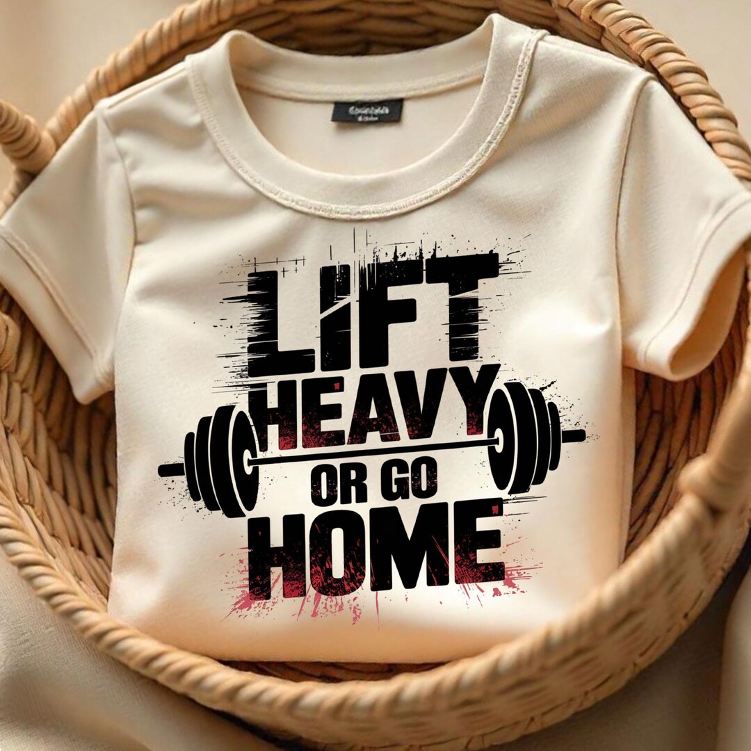 Lift Heavy or Go Home Gym Design: Motivational Workout PNG (digital ...