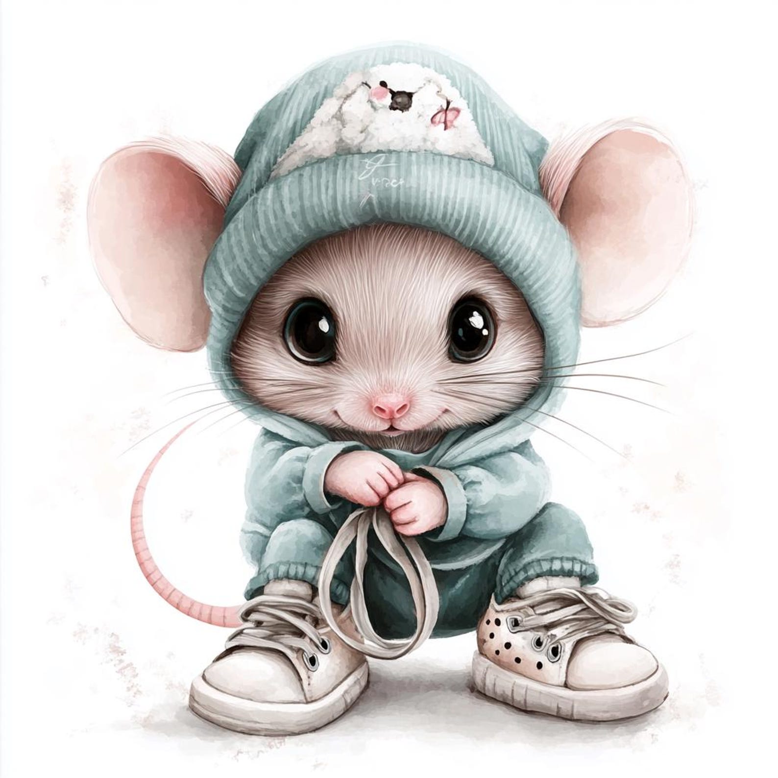 9 Cute Mice Watercolor Clipart Bundle Transparent PNG,JPJ Images ...