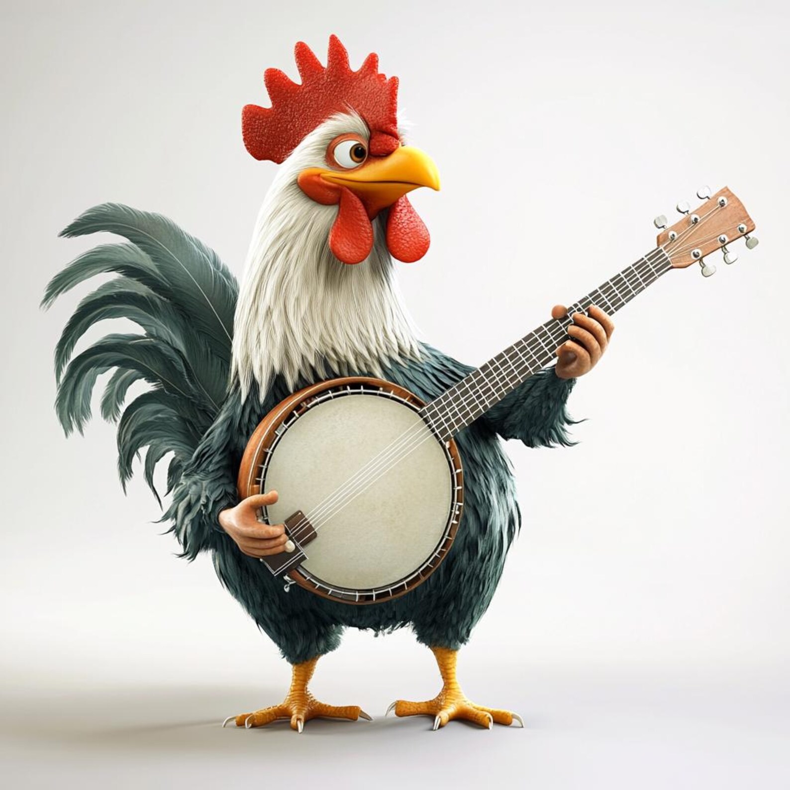 8 Cute Singing Rooster Clipart,high Quality PNG,JPJ Funny Watercolor ...