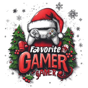 Santa Gamer Christmas Clipart: Holiday Gaming PNG (digital Download) - Etsy