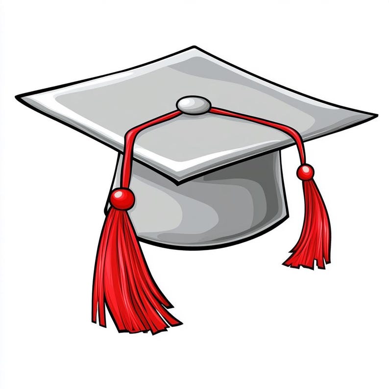 Watercolor Graduation Cap Clipart: Peony Floral Illustrations (PNG, JPJ ...