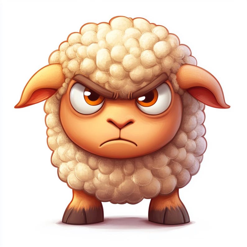 10 Grumping Animals PNG,JPG Clipart Bundle, Funny Grumpy Safari Animals ...