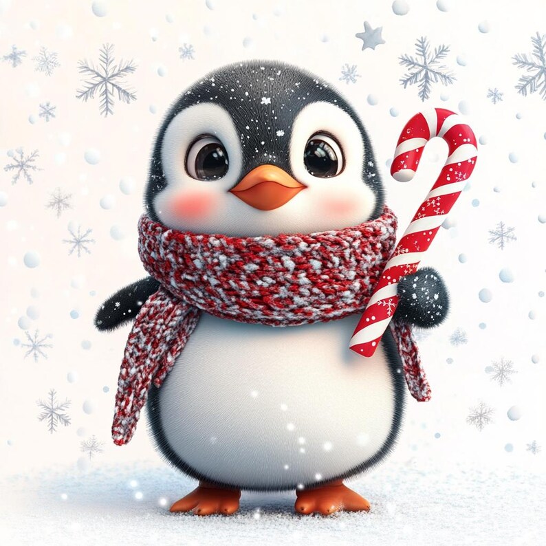9 Winter Penguin Clipart PNG,JPG, Christmas Penguin Clipart,christmas ...