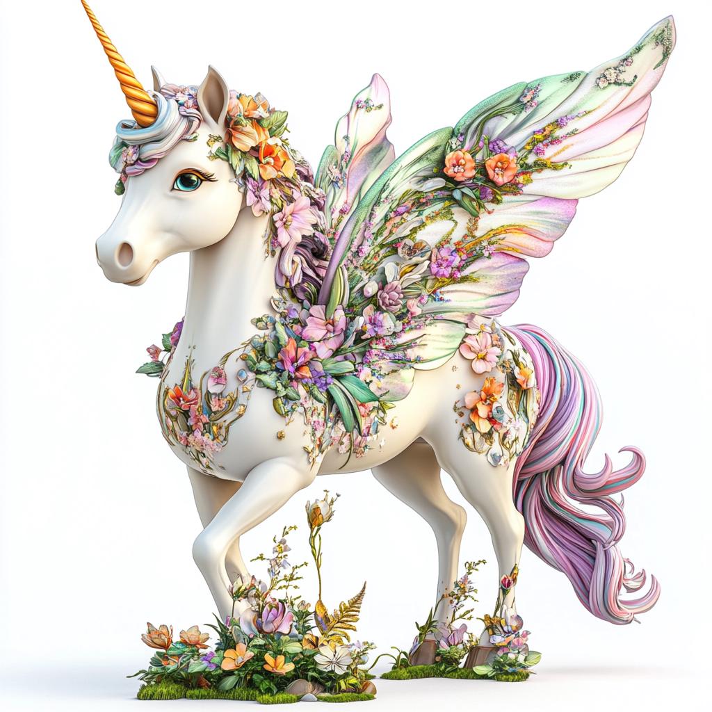 8 Watercolor Cute Unicorn Clipart, Rainbow, Princess Clipart, Girls ...