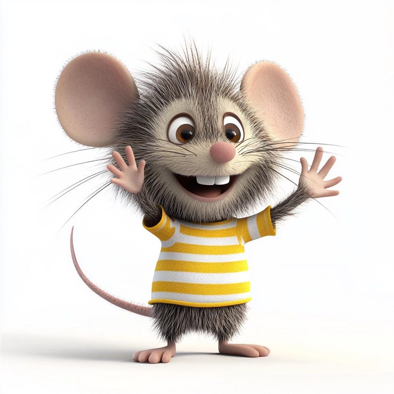 8 Funny Mouse Animals Clipart, Mouse Png,jpj Bundle Watercolor, Safari ...