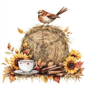 10 Watercolor Rustic Autumn Clipart Bundle, Fall Clipart PNG,JPJ, Fall ...