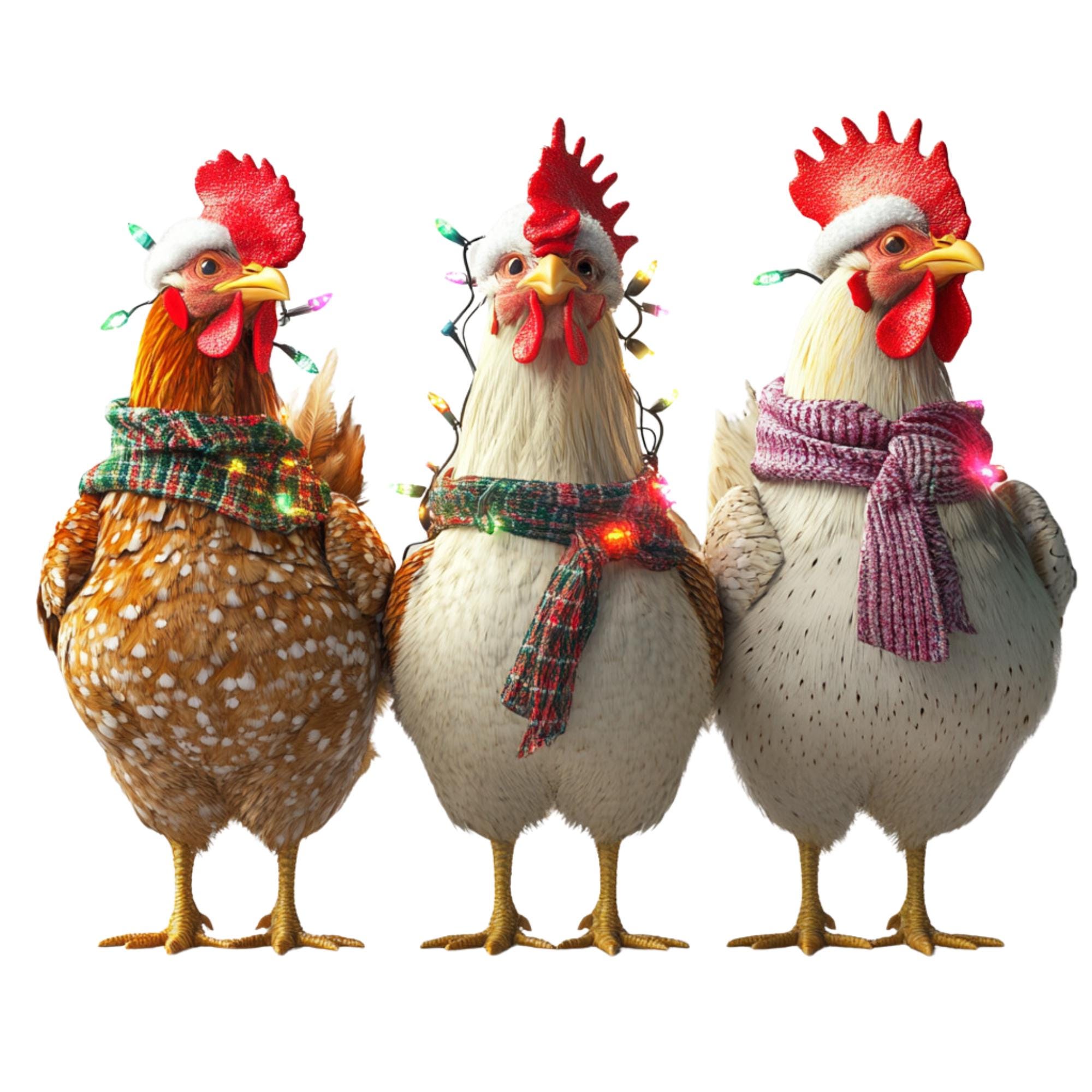 8 Christmas Chicken Clipart, Merry Christmas, Png,jpj, Christmas Season ...