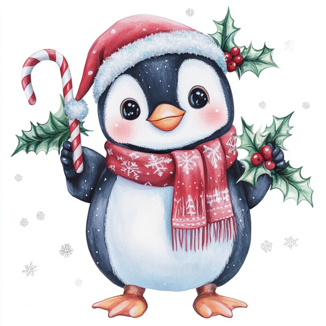 9 Winter Penguin Clipart PNG,JPG, Christmas Penguin Clipart,christmas ...