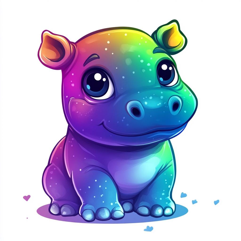 7 Watercolor Rainbow Animals Clipart, Colorful Animal Illustrations ...