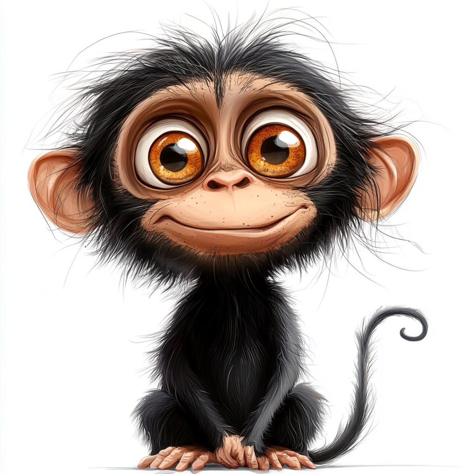 8 Watercolor Monkey Clipart Bundle, Safari Animals Clip Art, Safari ...