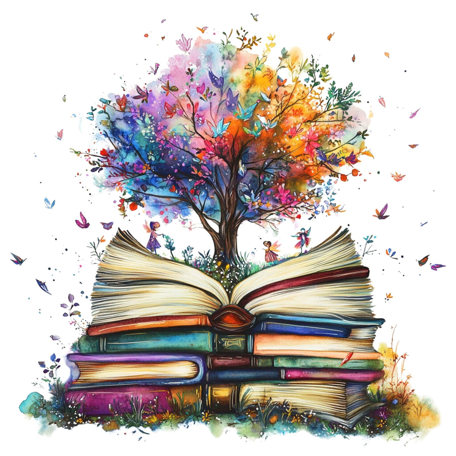 13 JPJ,PNG Watercolor Bookworm Clipart, Booklover Clip Art Bundle ...