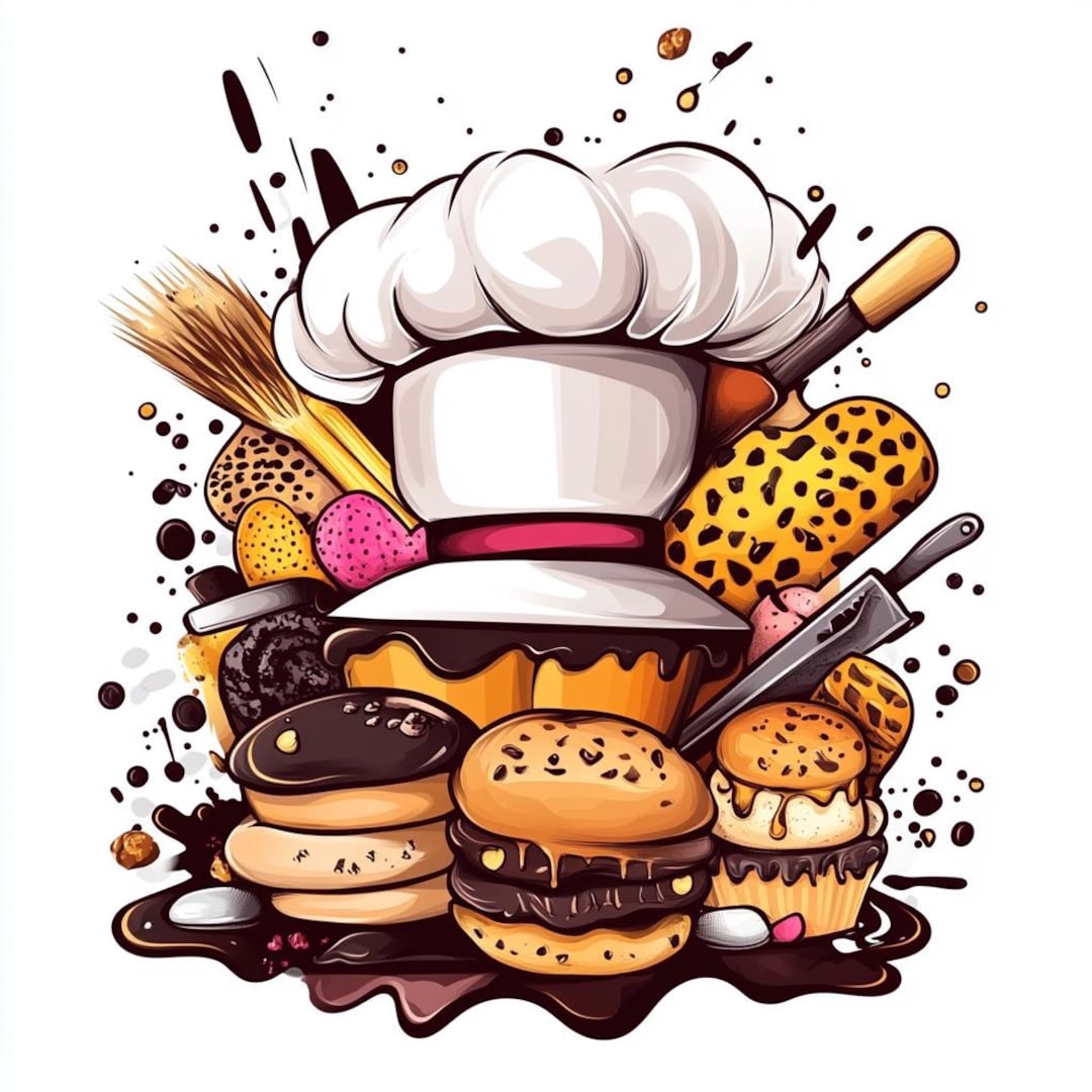 8 Chef Clipart, Cooking Chef, Png,jpj, Cook PNG, Kitchen Clipart, DIY ...