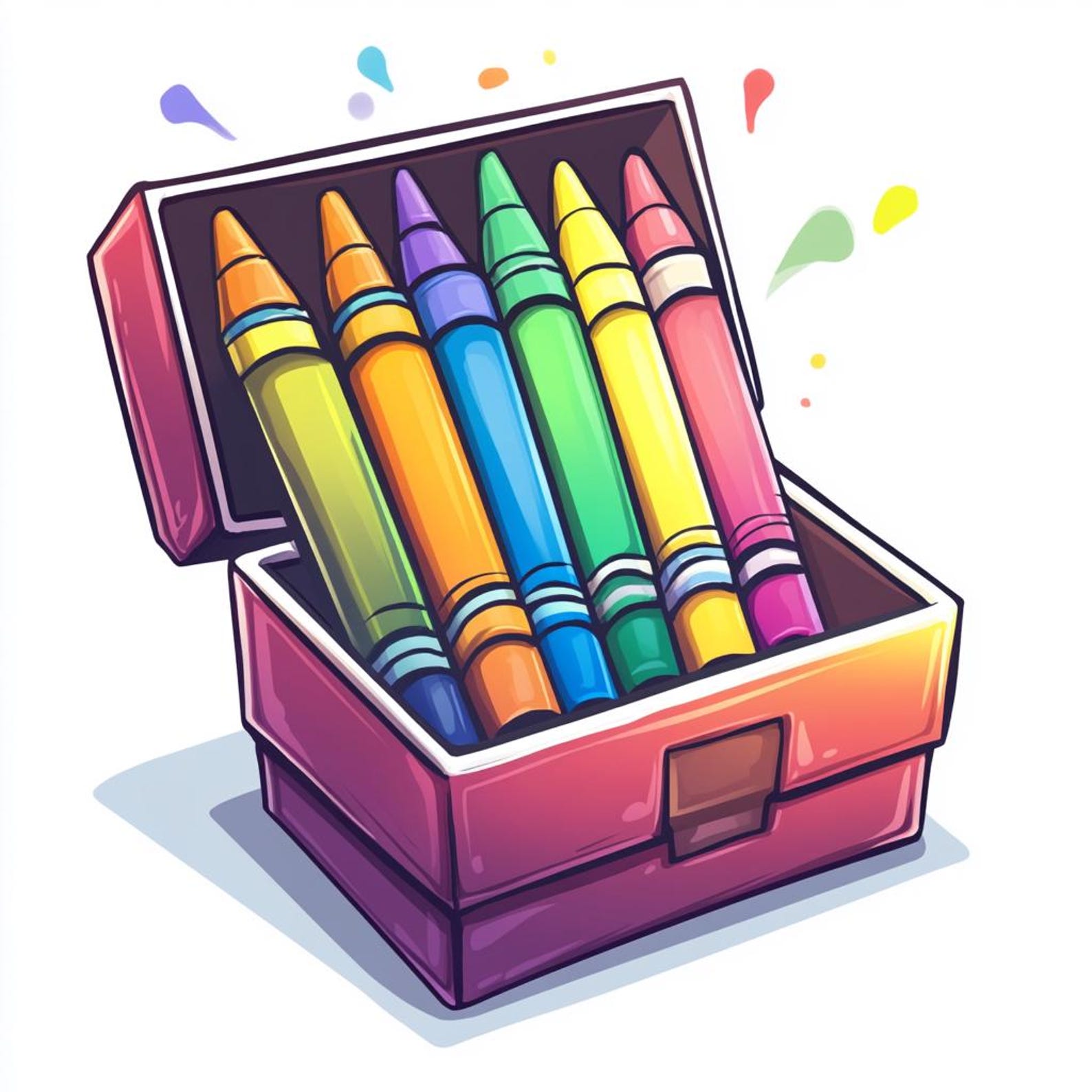 Colorful Crayon Clipart Set: Rainbow Crayon Illustrations (PNG, JPG) - Etsy
