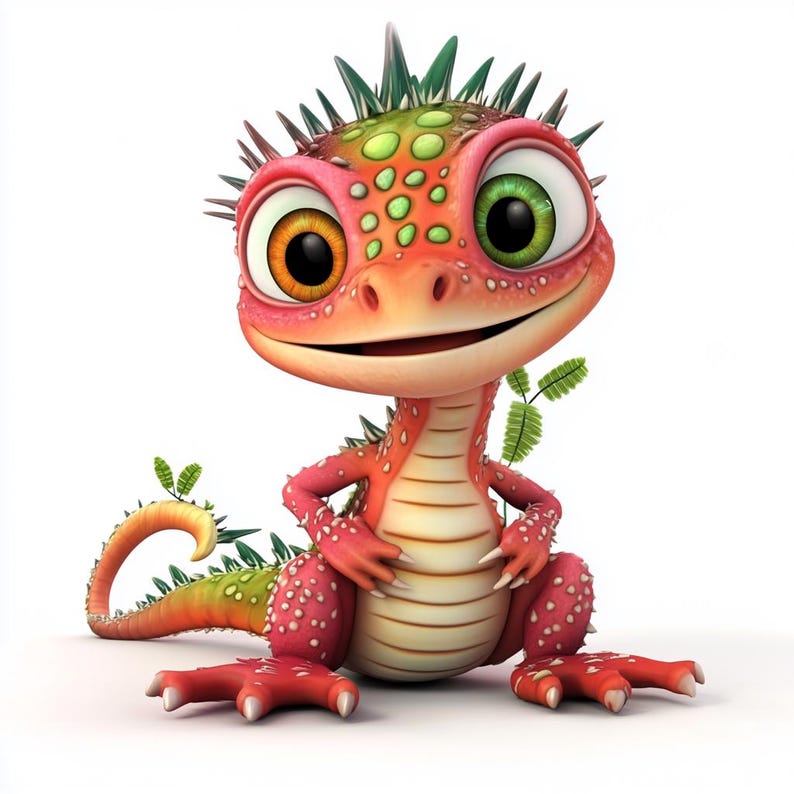 8 Cute Lizard Clipart, Reptiles Images, Watercolor Clip Art, Printable ...