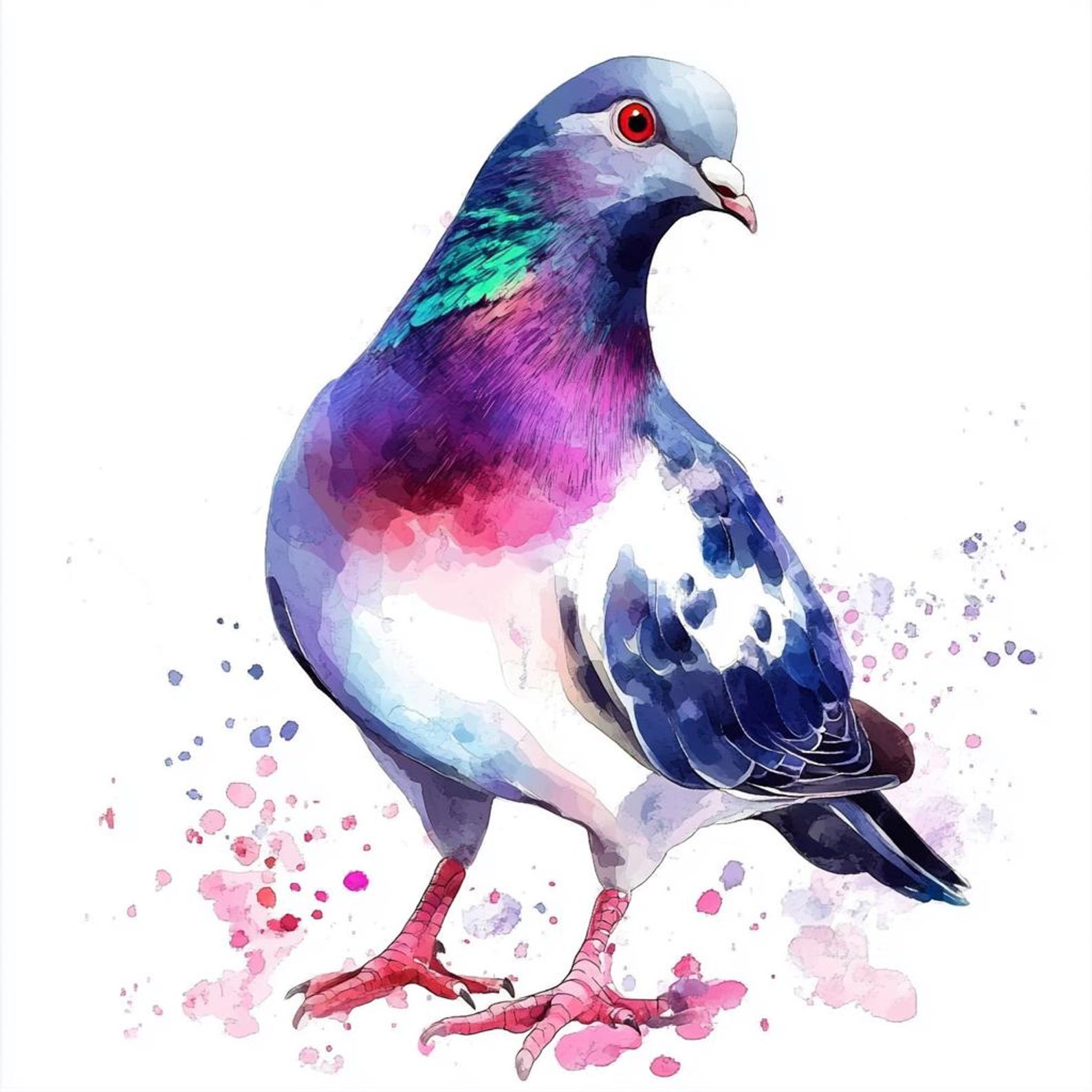 7 Pigeon Watercolor Clipart Pigeon Clipart Bird Clipart | Pigeon PNG ...