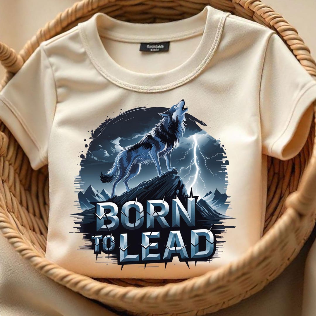 Alpha Wolf Howling PNG: Born to Lead Design (digital Download) - Etsy