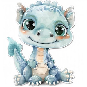 Watercolor Dragon Clipart: Fairy Tale PNG Graphics (digital Download ...