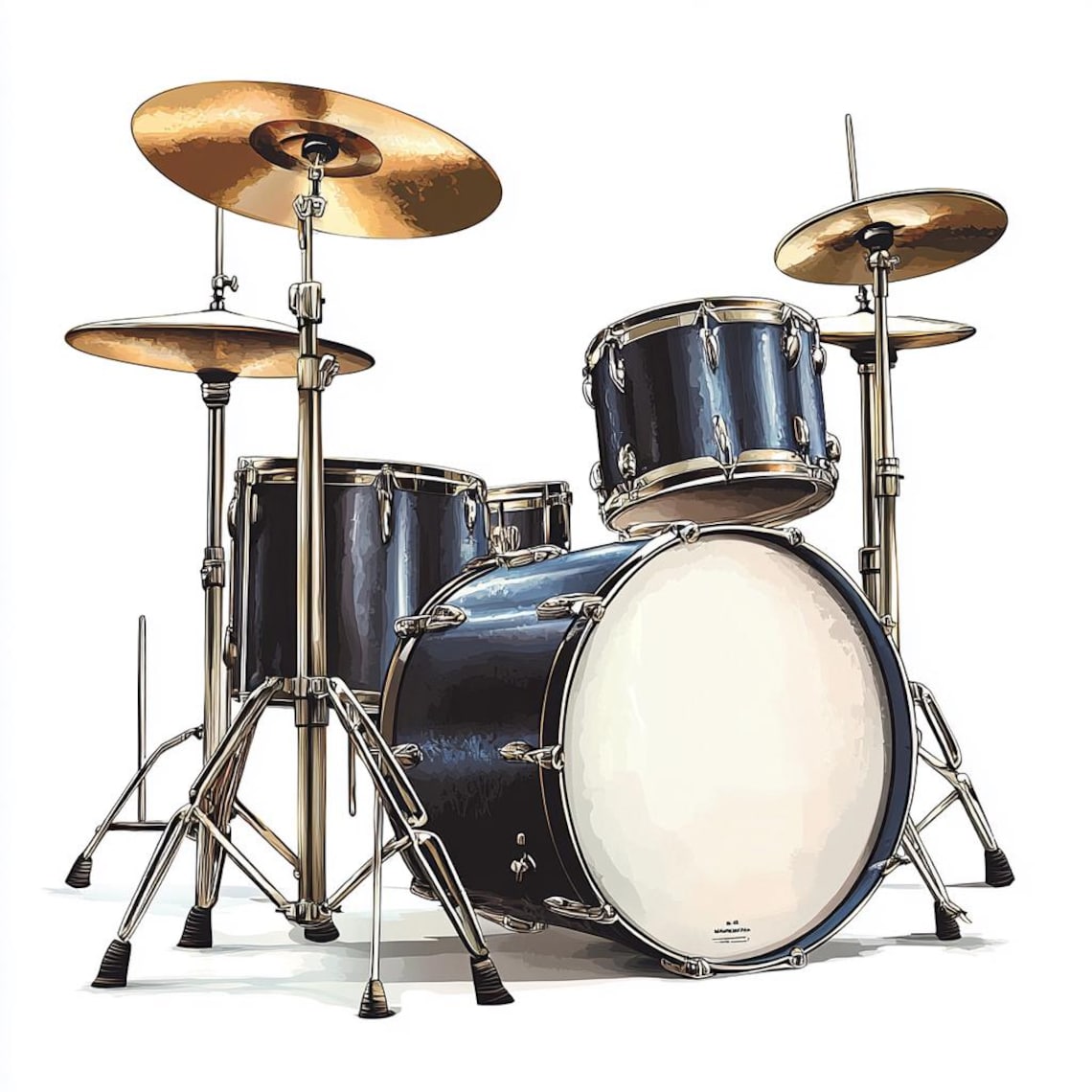 8 Watercolor Drum Clipart, Drum, Musical Instruments, Drum Dxf, Drum ...