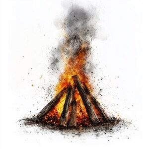 7 Watercolor Bonfire Clipart, Campfire Images,watercolor Clip Art ...