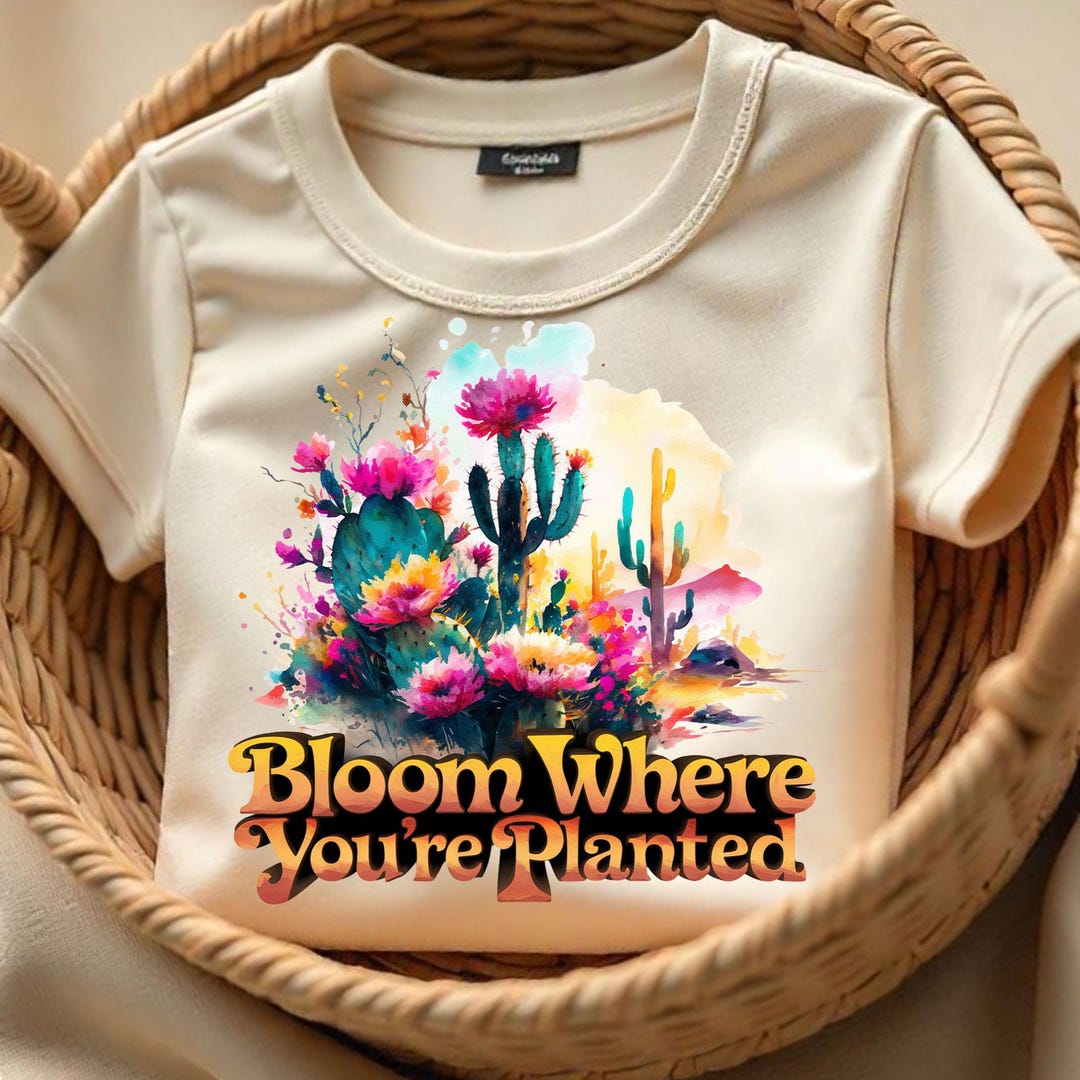 Bloom Where You're Planted PNG | Motivational Quote Digital Art | Boho ...