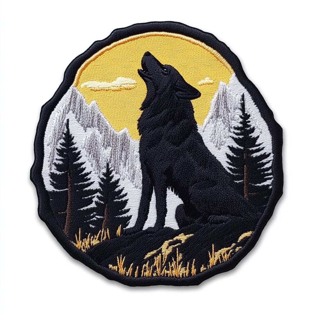 7 Wolf Clipart Howling Wolf, Full Moon Graphics Animal Clipart, White ...