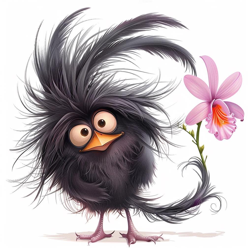 7 Crazy Bird With Flower Clipart, Funny Bird Clipart, High Quality Png ...