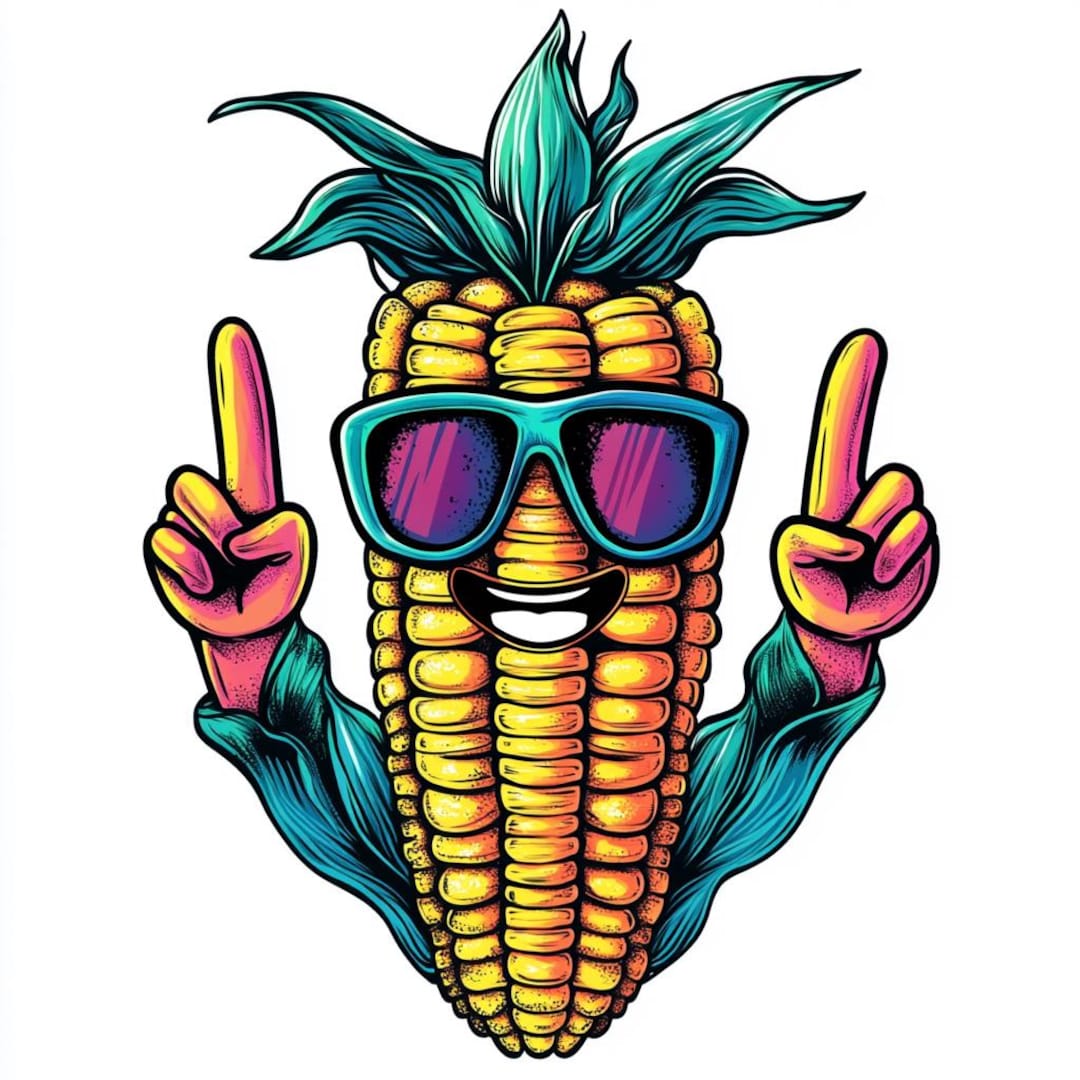 9 Cute Corn Clipart, Vibrant Corn Graphics, Harvest Printables ...