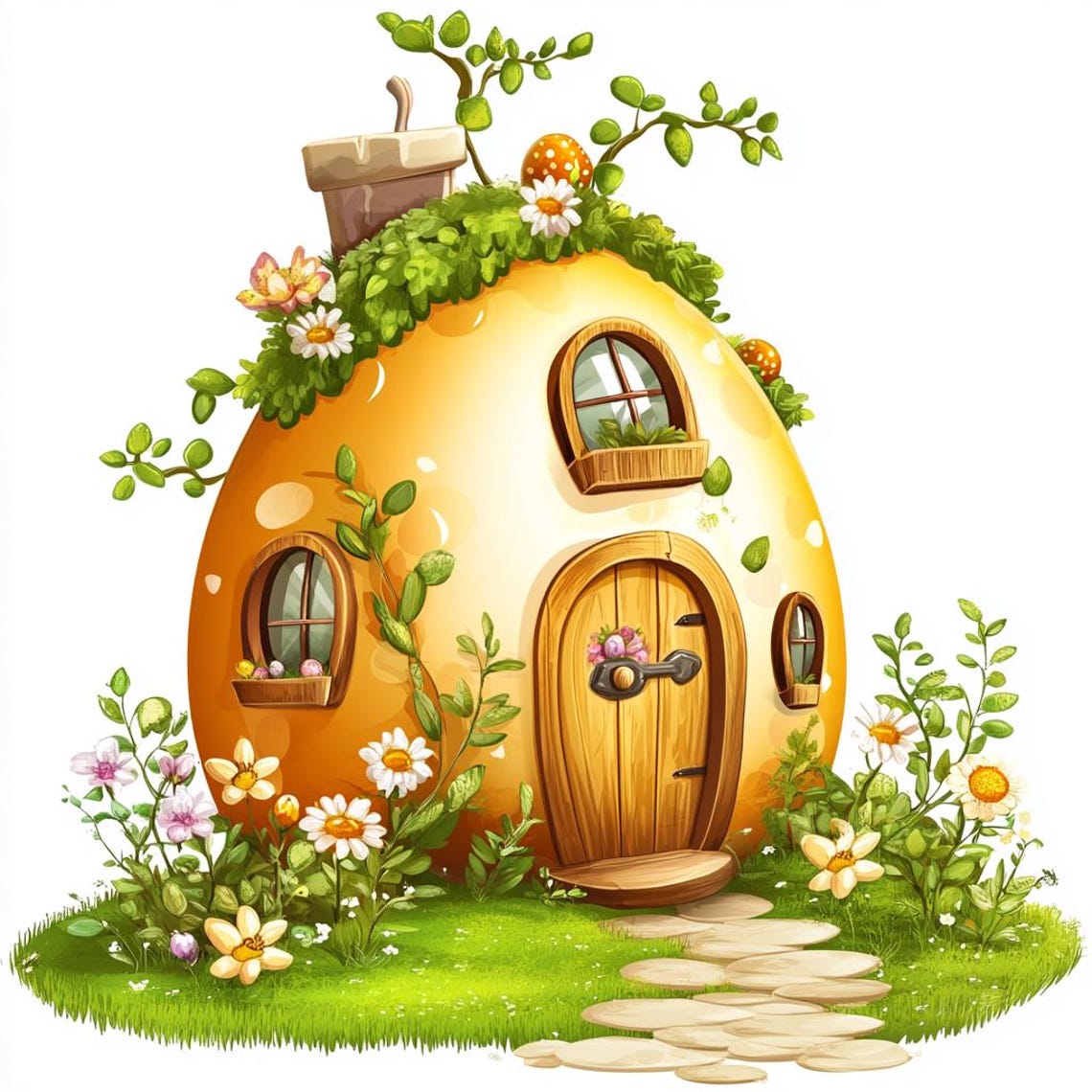 8 Vegetable Houses Clipart,png,jpj |fantasy Clipart,fairy Home,cute ...