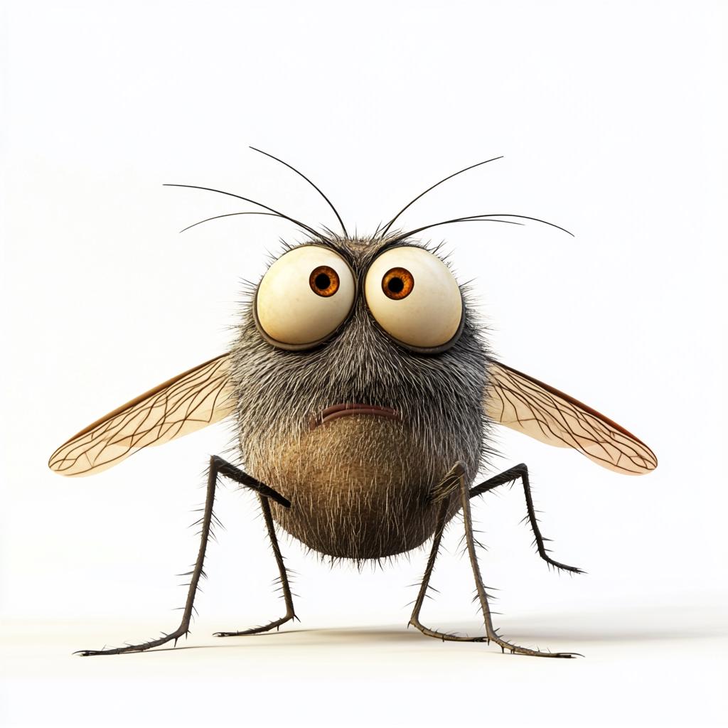 8 Funny Quirky Mosquito Clipart PNG,JPJ Clipart- Watercolor Fly ...
