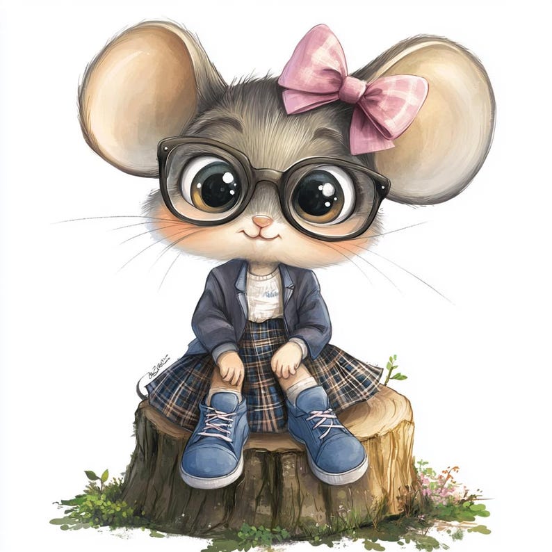 9 Cute Mice Watercolor Clipart Bundle Transparent PNG,JPJ Images ...