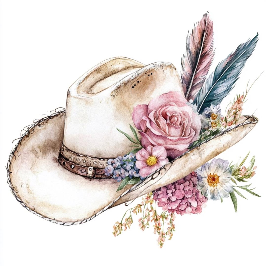 Watercolor Hats Clipart: Fashion Illustrations, Commercial Use (digital ...