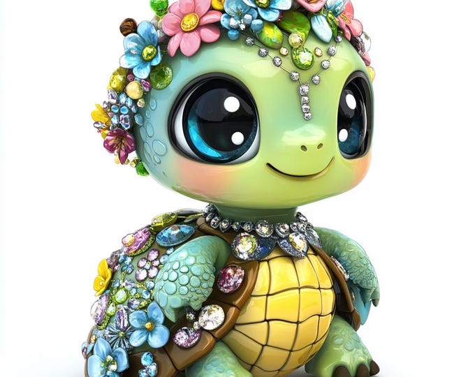 20 PNG Summer Turtle Clipart – PNG Cute Beach Animal Illustration ...