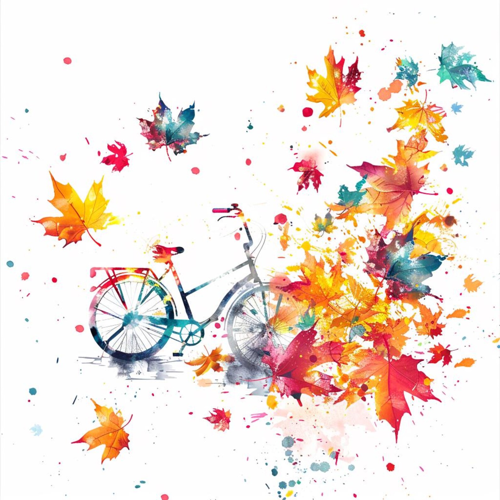 12 Bike With Flowers Clipart,watercolor Floral Bicycle Clipart Bundle ...