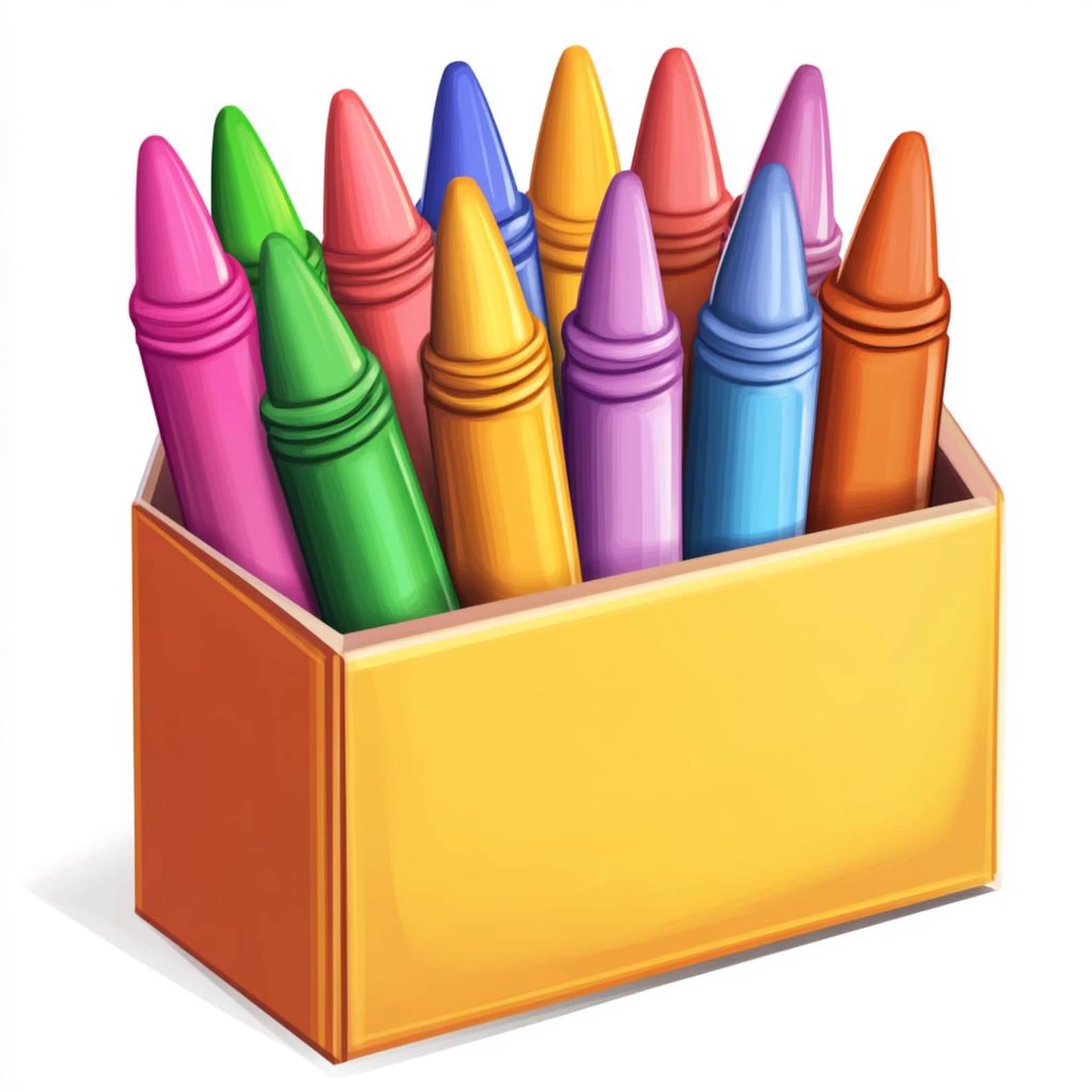 Colorful Crayon Clipart Set: Rainbow Crayon Illustrations (PNG, JPG) - Etsy