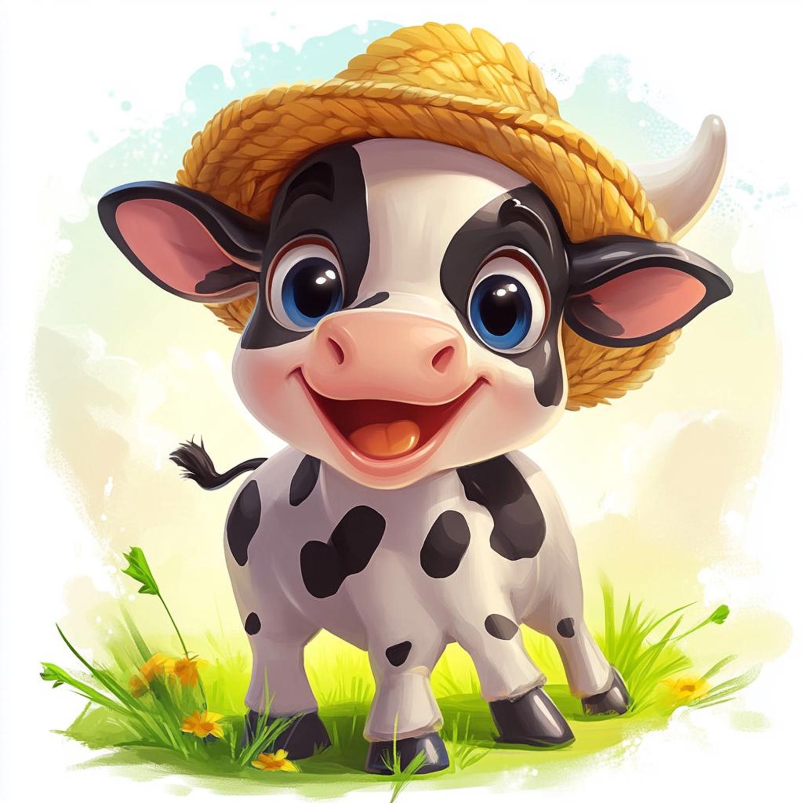 8 Cute Cow Clipart Bundle, Commercial Use PNG,JPJ Baby Cow Birthday ...