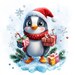 9 Winter Penguin Clipart PNG,JPG, Christmas Penguin Clipart,christmas ...
