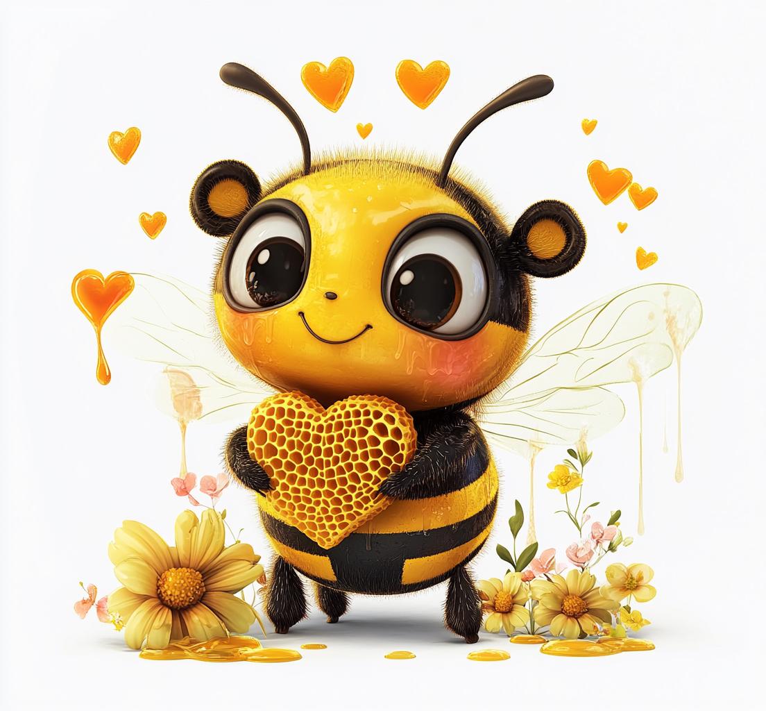 8 Sweet Honey Bee Clipart,cute Bee Clipart,watercolor Bee Clipart,baby ...