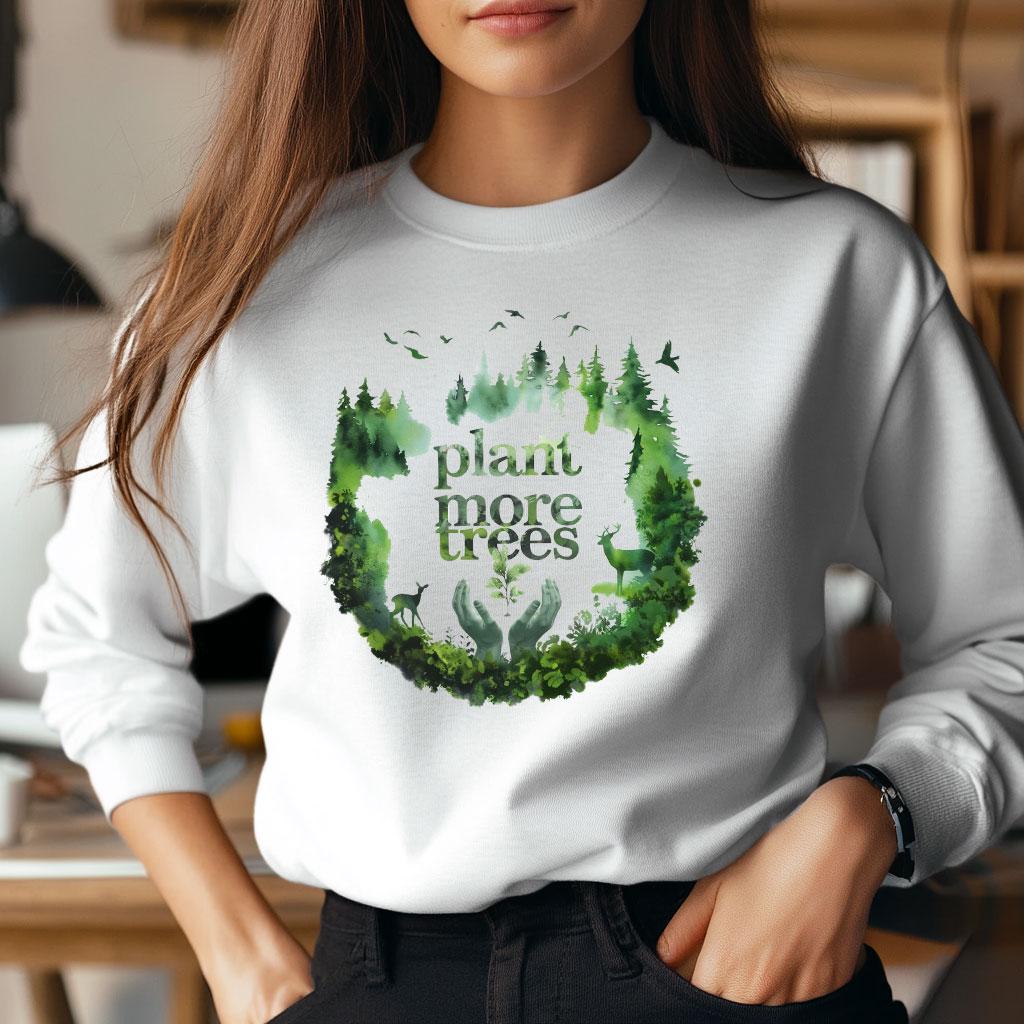 Plant More Trees PNG: Eco-friendly Watercolor Clipart (digital Download ...