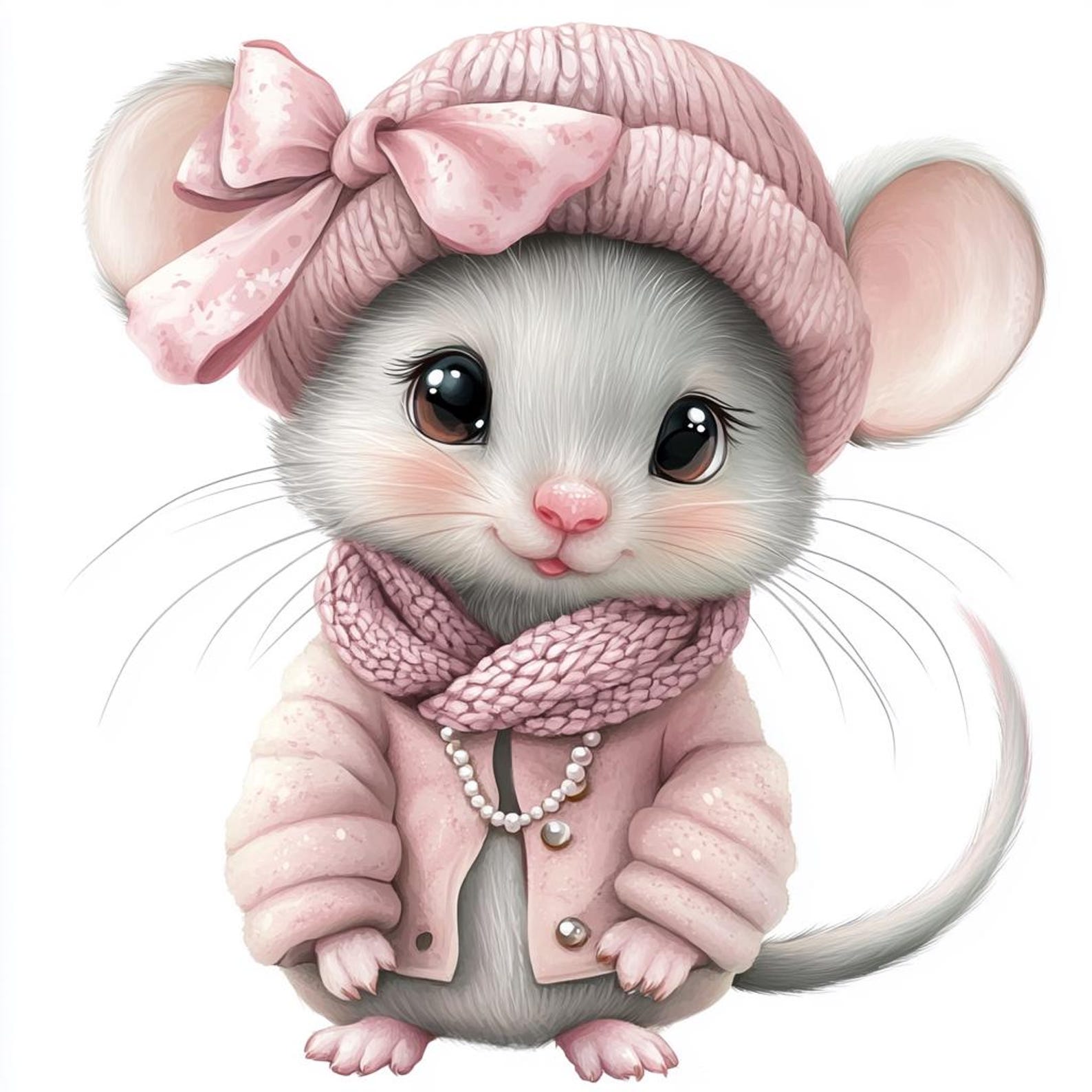 9 Cute Mice Watercolor Clipart Bundle Transparent PNG,JPJ Images ...